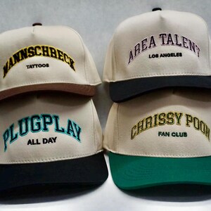 2 Tone Custom College Block Arch Vintage Font Script Cap Beverly Hills ...