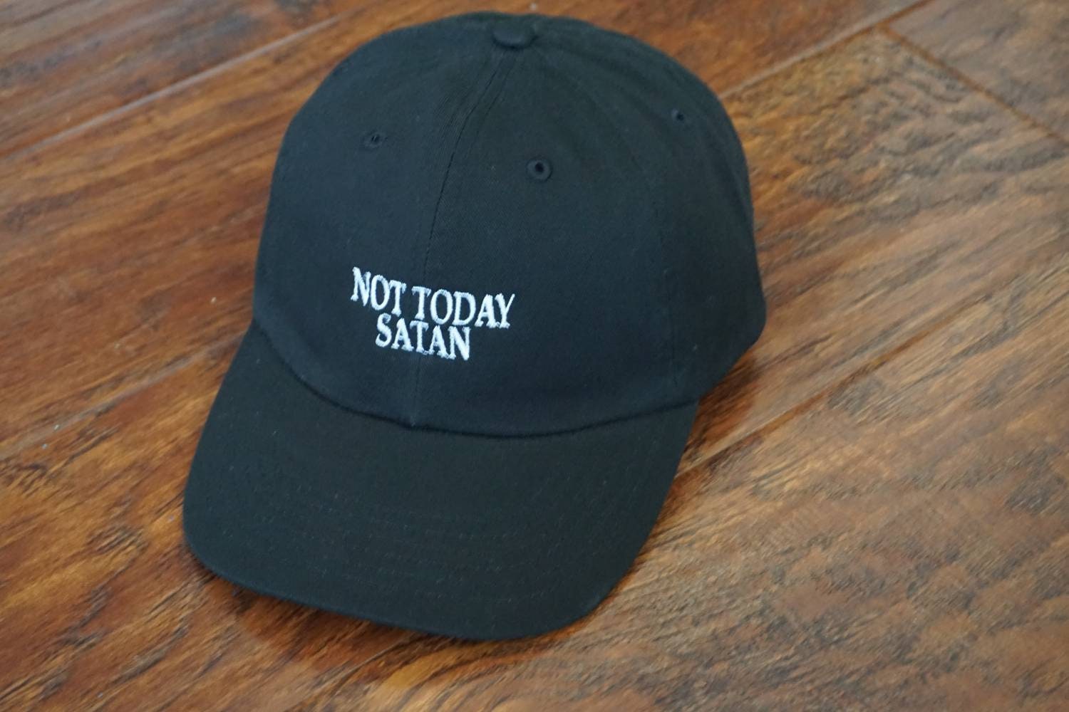 Not today satin Embroidered dad hat unstructured be kind feel | Etsy