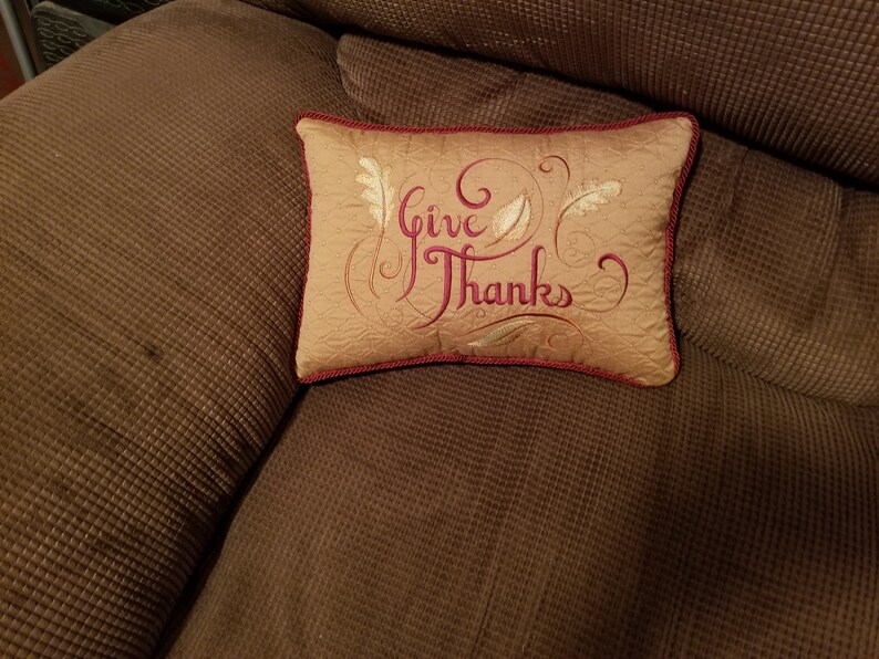 Give Thanks Fall Pillow - Etsy