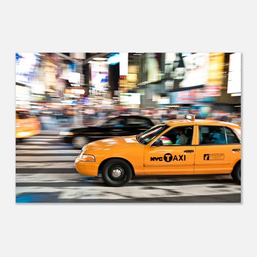 New York Taxi Matte Paper Poster - Etsy