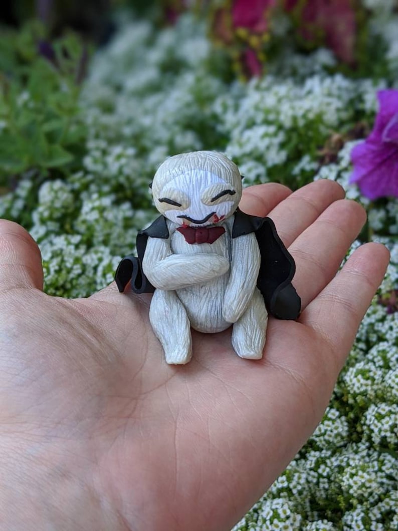 Vampire Sloth Figurine // Polymer Clay Pets // Halloween Decor - Etsy