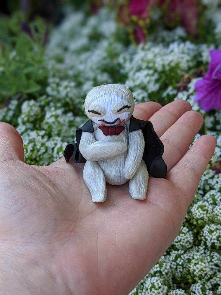 Vampire Sloth Figurine // Polymer Clay Pets // Halloween Decor | Etsy