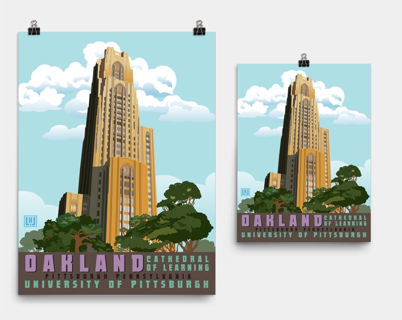 Cathedral of Learning–art Poster Print–university of Pittsburgh–pitt ...