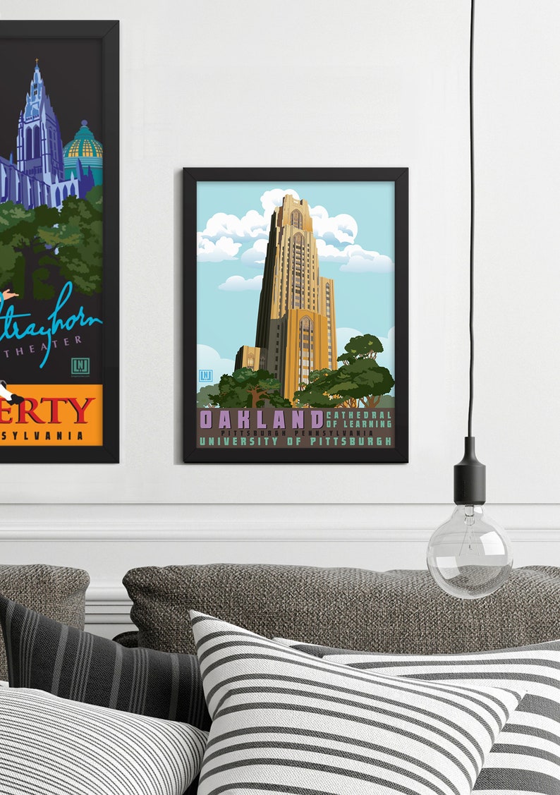 Cathedral of Learning–art Poster Print–university of Pittsburgh–pitt ...