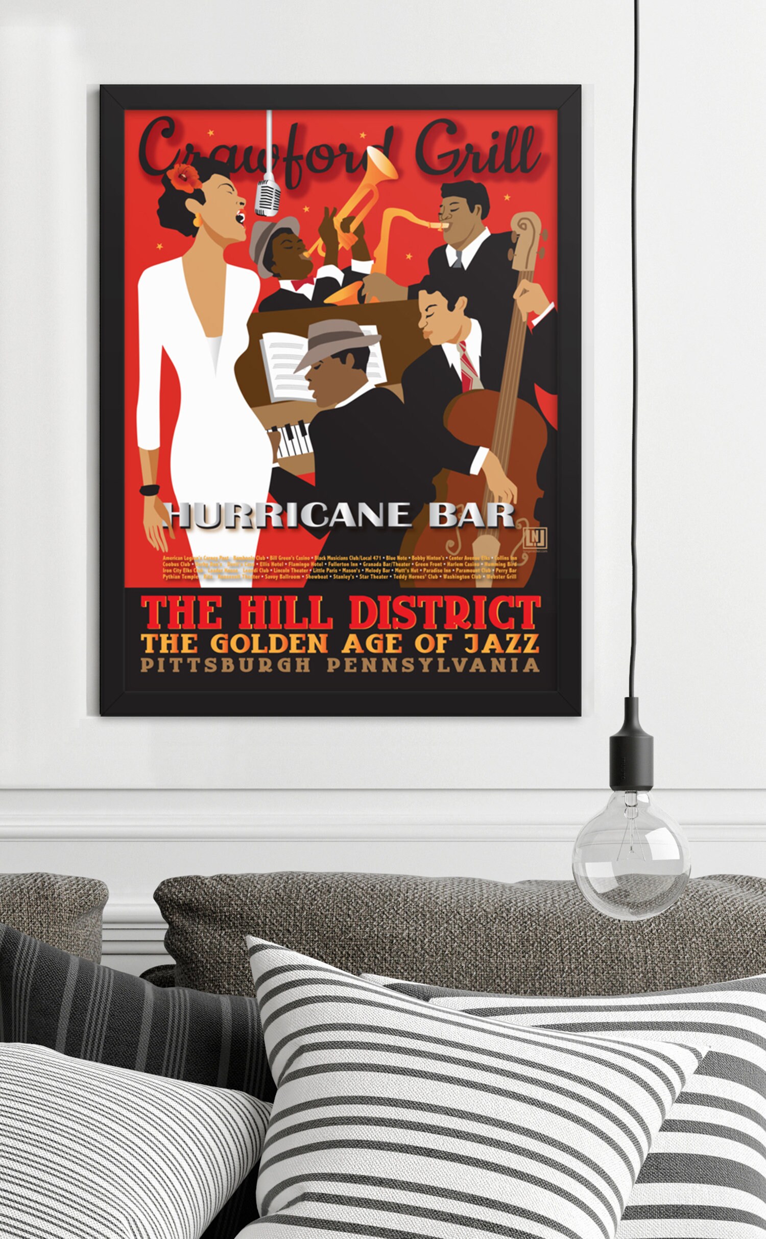 Jazz Musicians Poster–hill District–pittsburgh–gift for Musician–art ...