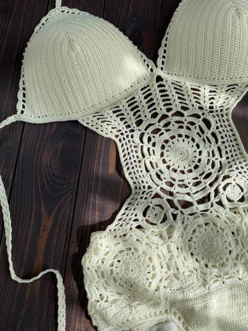 Customised Boho Crochet Monokini Honeymoon Swimsuit Crochet | Etsy