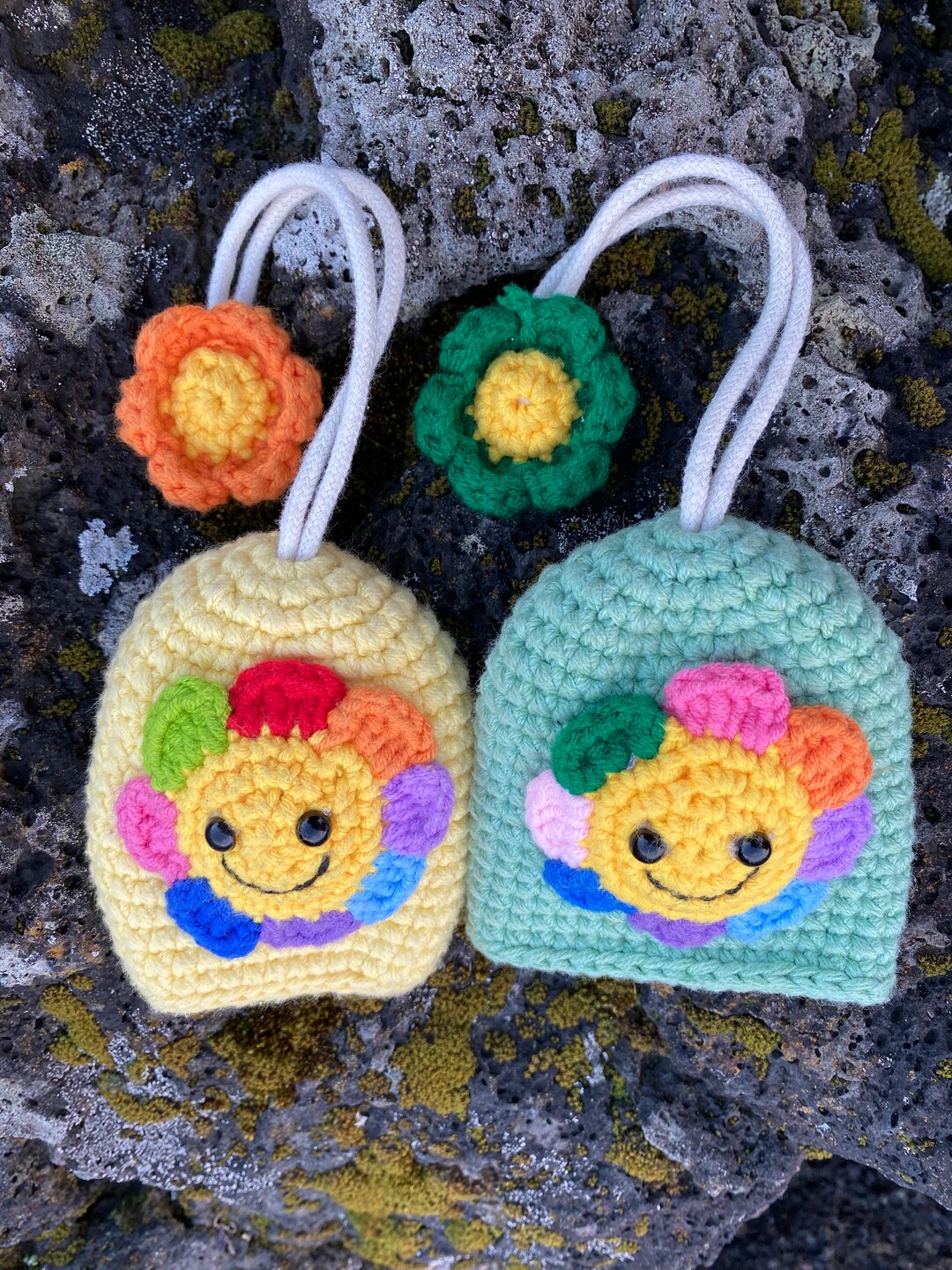 Knitted Key Case Flower Handmade Key Case Amigurumi Key Holder Cute Car ...