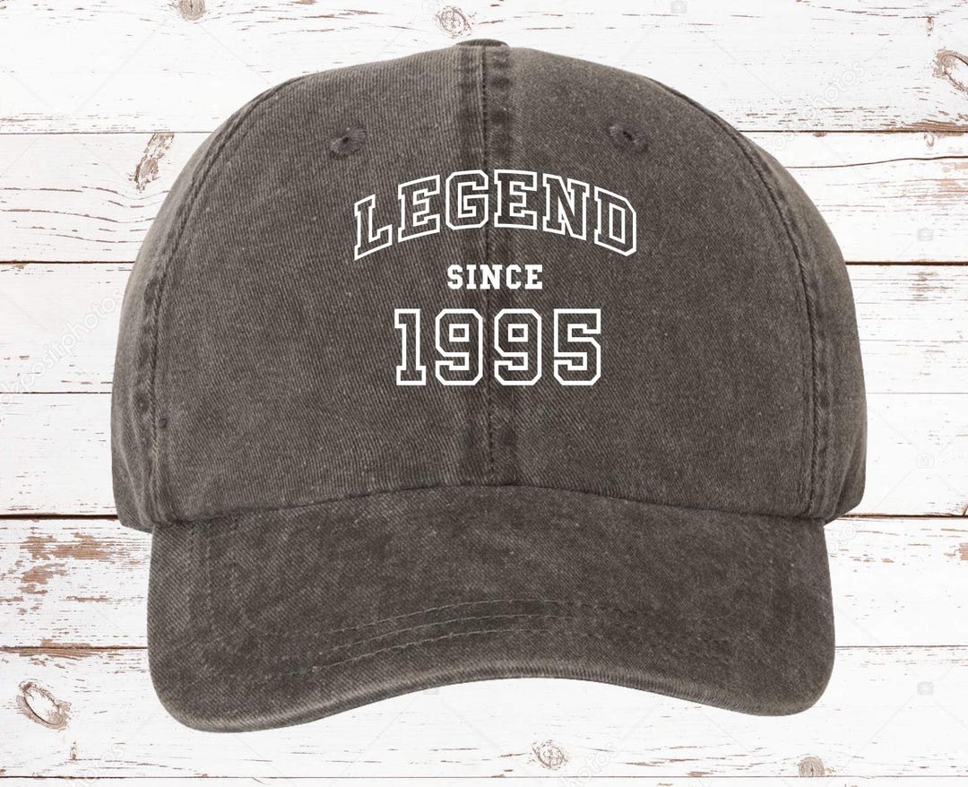 30th Birthday, Legend Since 1995 Pigment Dyed Unstructured Baseball Cap ...