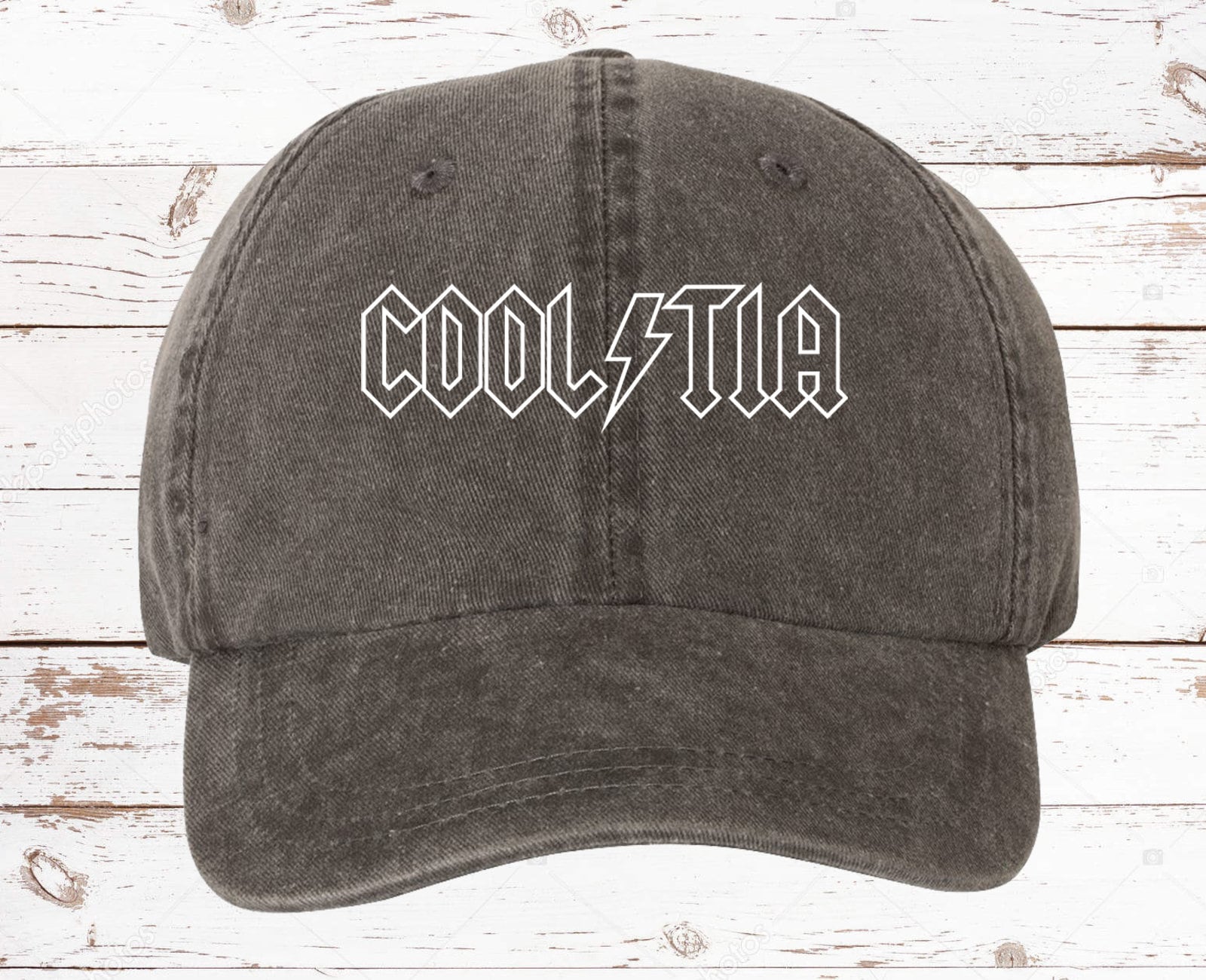 Cool Tia Rock Font Hat, Pigment Dyed Unstructured Baseball Cap, Tia Hat ...