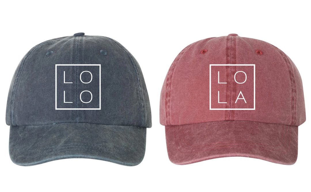 LOLO and LOLA Square Hats, Pigment Dyed Unstructured Cap, Pregnancy ...