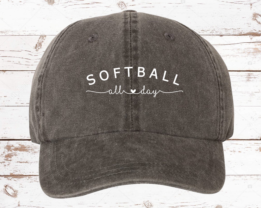 Softball Hat, Softball All Day Pigment Dyed Unstructured Softball Cap ...