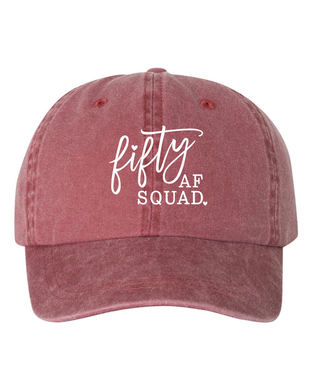 Fifty AF SQUAD, 50 AF Squad Dad Hat, Pigment Dyed Unstructured Baseball ...