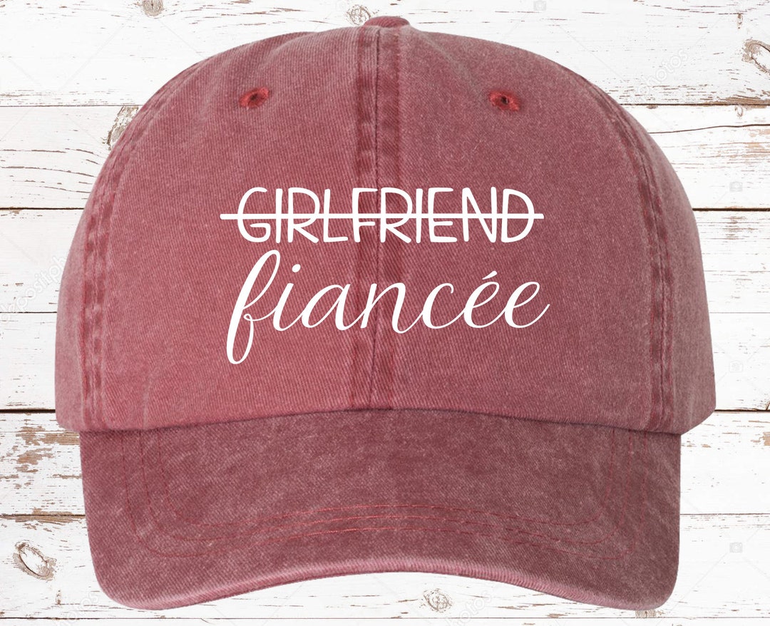 Girlfriend Fiancee Dad Hat, Pigment Dyed Unstructured Baseball Cap ...