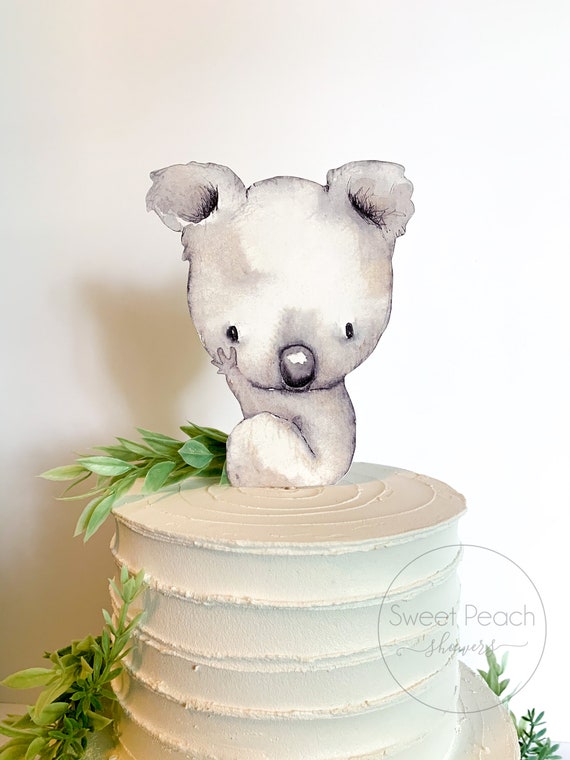 Koala Cake Topper Baby Shower Decor Nursery Centerpiece Decoration ...