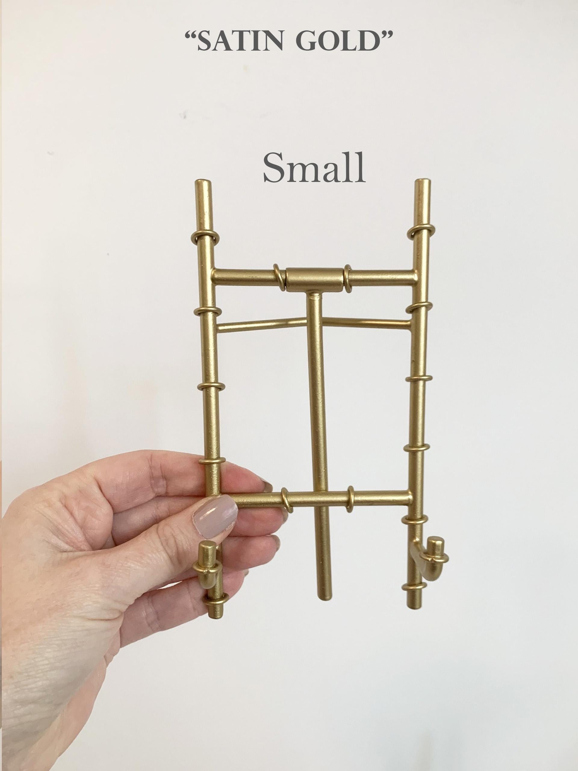 Gold Bamboo Easel Desk Stand 3 Sizes Tabletop Metal Tripod Brass Table ...