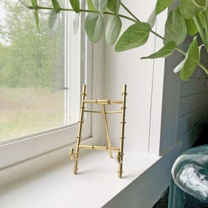 Gold Bamboo Easel Desk Stand 3 Sizes Tabletop Metal Tripod Brass Table ...