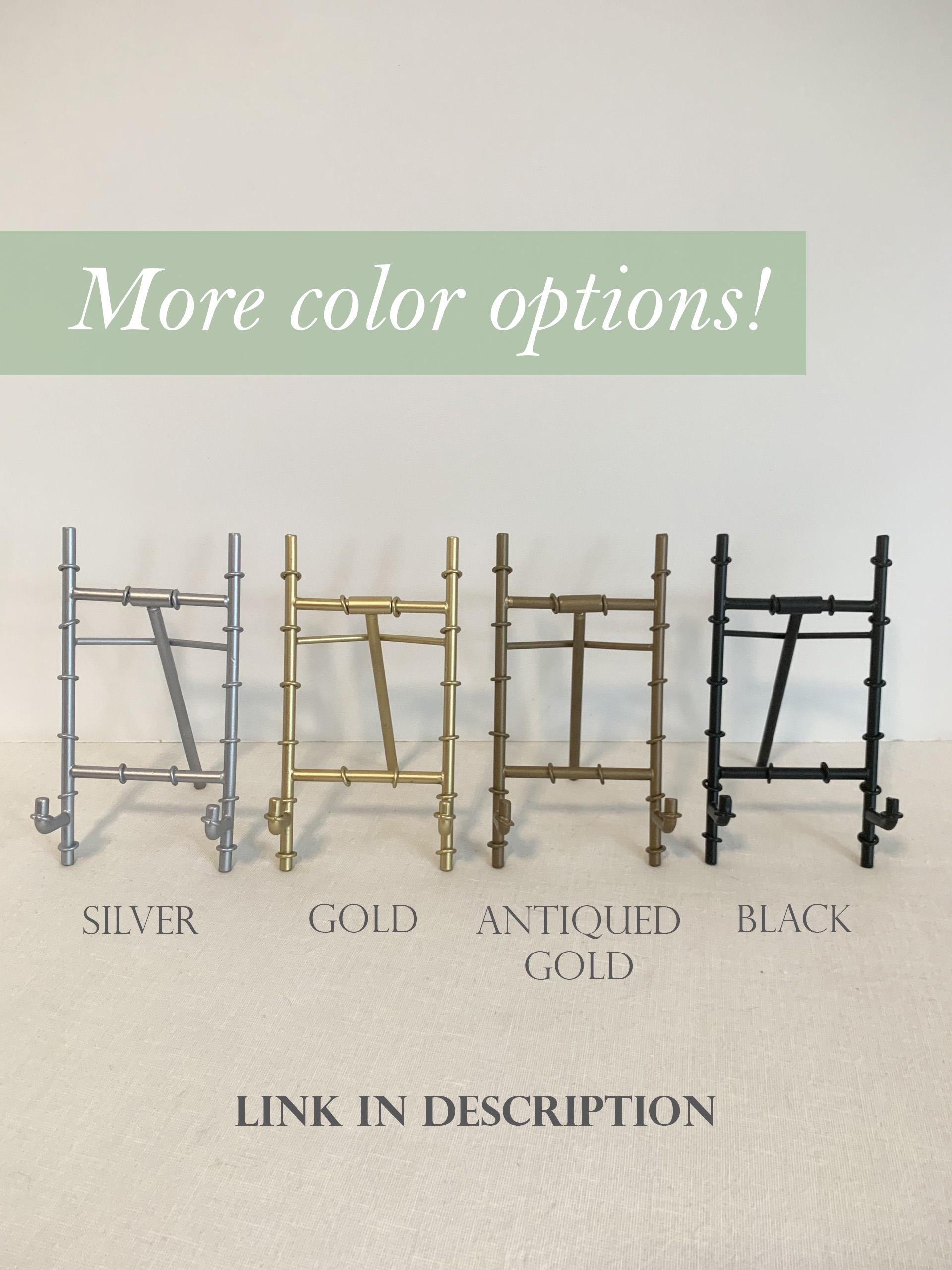 Gold Bamboo Easel Desk Stand 3 Sizes Tabletop Metal Tripod Brass Table ...
