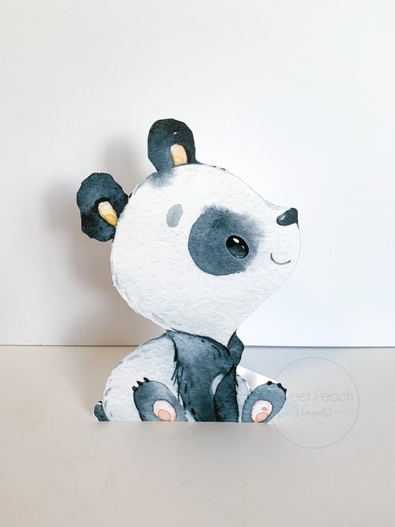 Panda Baby Shower Zoo Jungle Safari Bear Decor Stand Up Animals Nursery ...