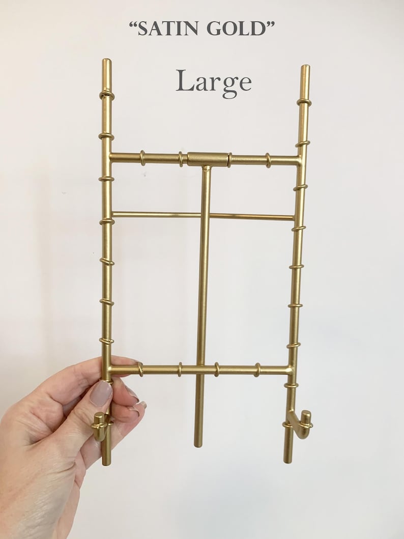 Gold Bamboo Easel Desk Stand 3 Sizes Tabletop Metal Tripod Brass Table ...