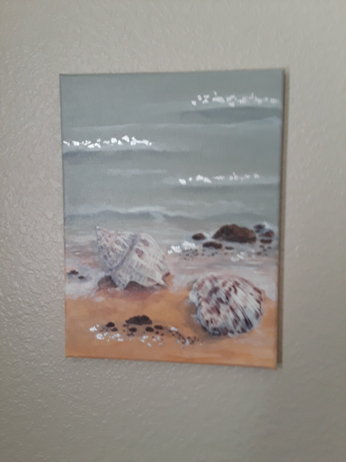 4 Tropical Shell Paintings 8x10 Acrylic Artwork With - Etsy