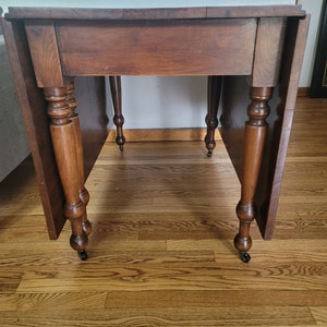 Antique Oak Drop Leaf Table Farmhouse - Etsy