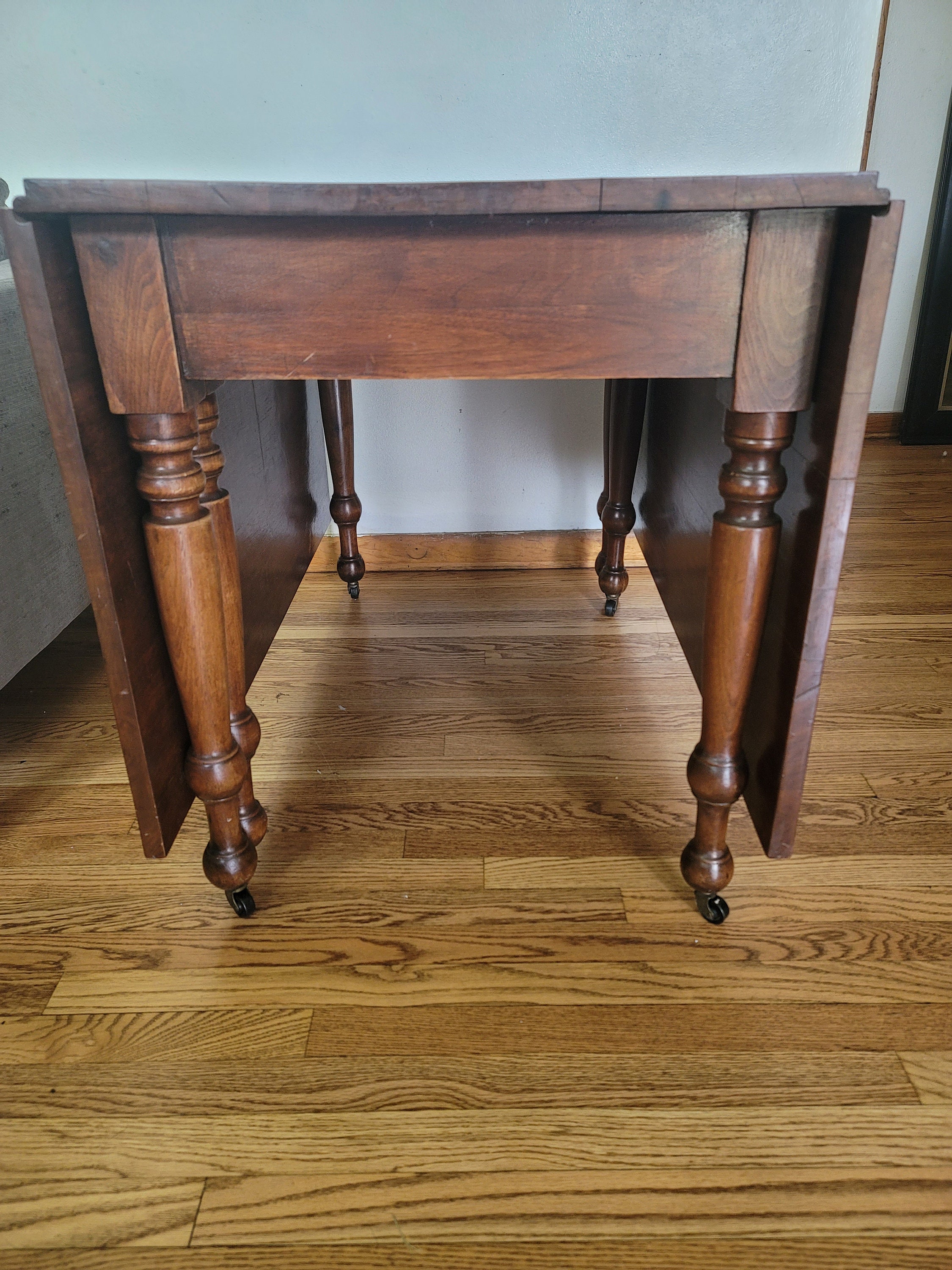 Antique Oak Drop Leaf Table Farmhouse - Etsy