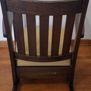 Antique Mission Style Rocking Chair Dark Brown - Etsy