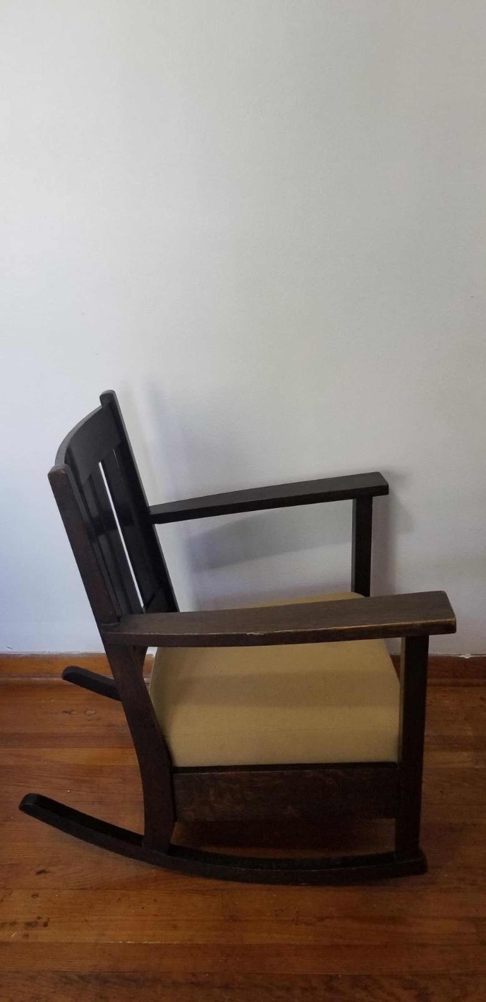 Antique Mission Style Rocking Chair Dark Brown - Etsy