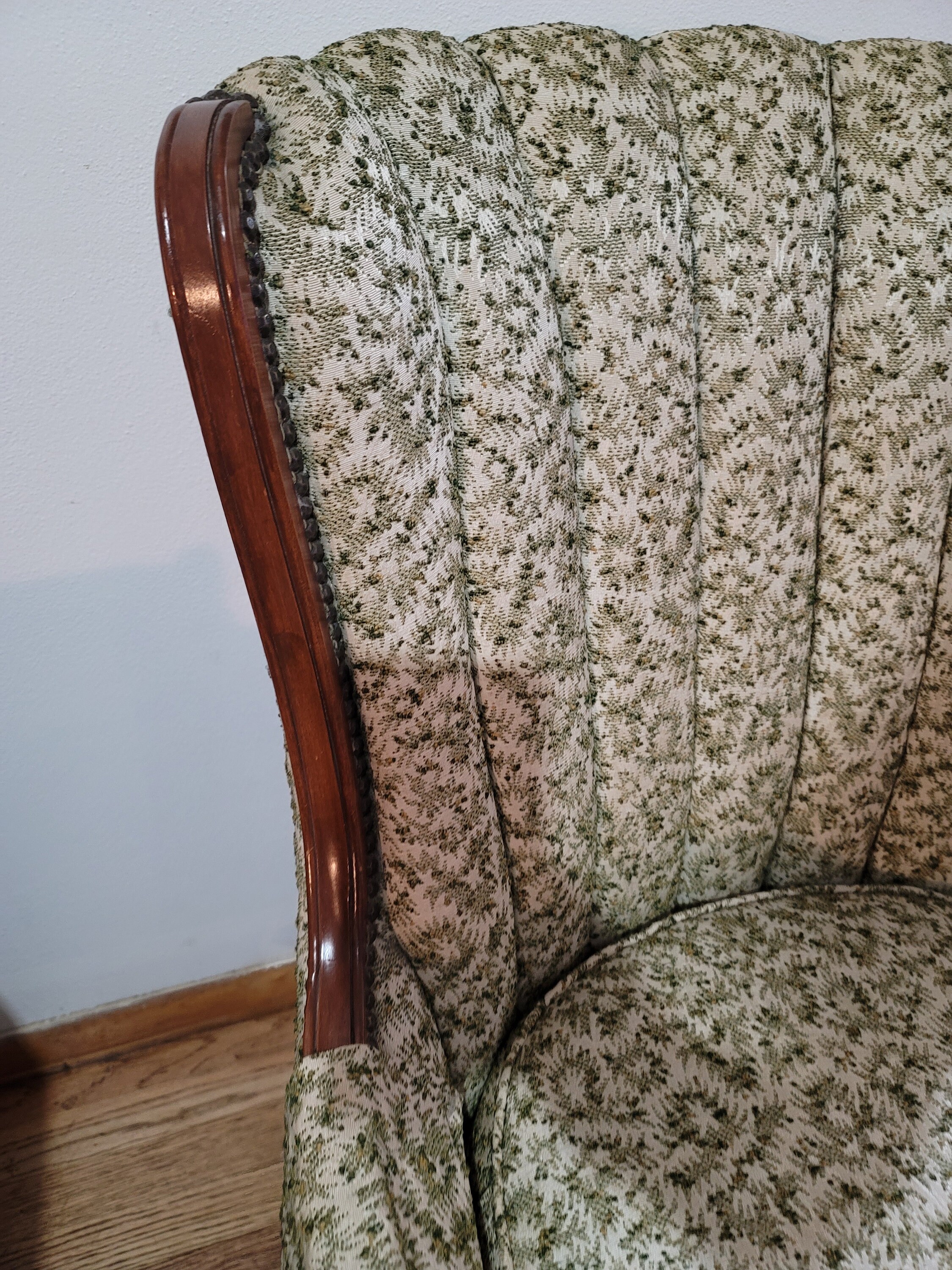Wingback Arm Chair Channel Back 1950's Style - Etsy