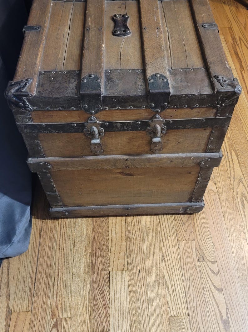Antique Steamer Trunk Coffee Table - Etsy