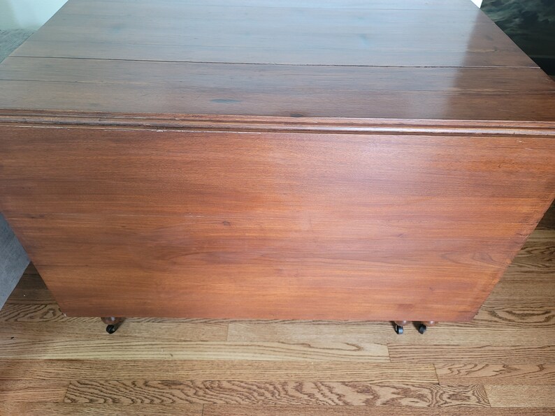 Antique Oak Drop Leaf Table Farmhouse - Etsy