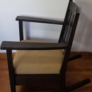 Antique Mission Style Rocking Chair Dark Brown - Etsy