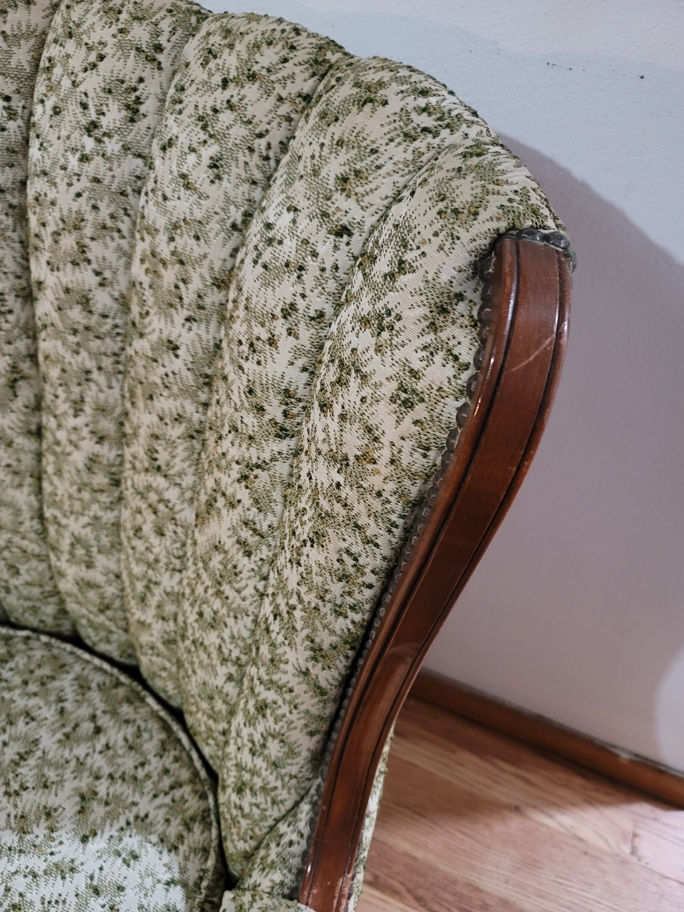 Wingback Arm Chair Channel Back 1950's Style - Etsy