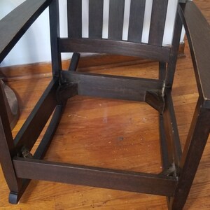 Antique Mission Style Rocking Chair Dark Brown - Etsy