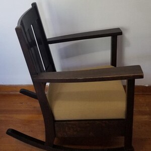 Antique Mission Style Rocking Chair Dark Brown - Etsy