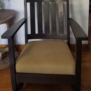 Antique Mission Style Rocking Chair Dark Brown - Etsy