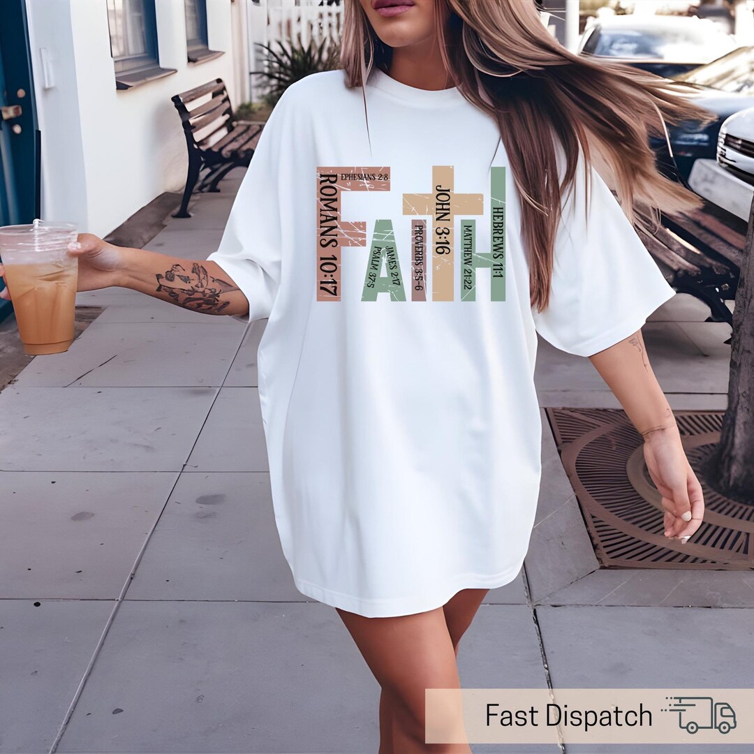 Christian Faith Shirt, Bible Verse T-shirt, Retro Faith Tee Shirt ...