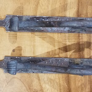 2 Iron Door Handles - Metal Scroll - Etsy