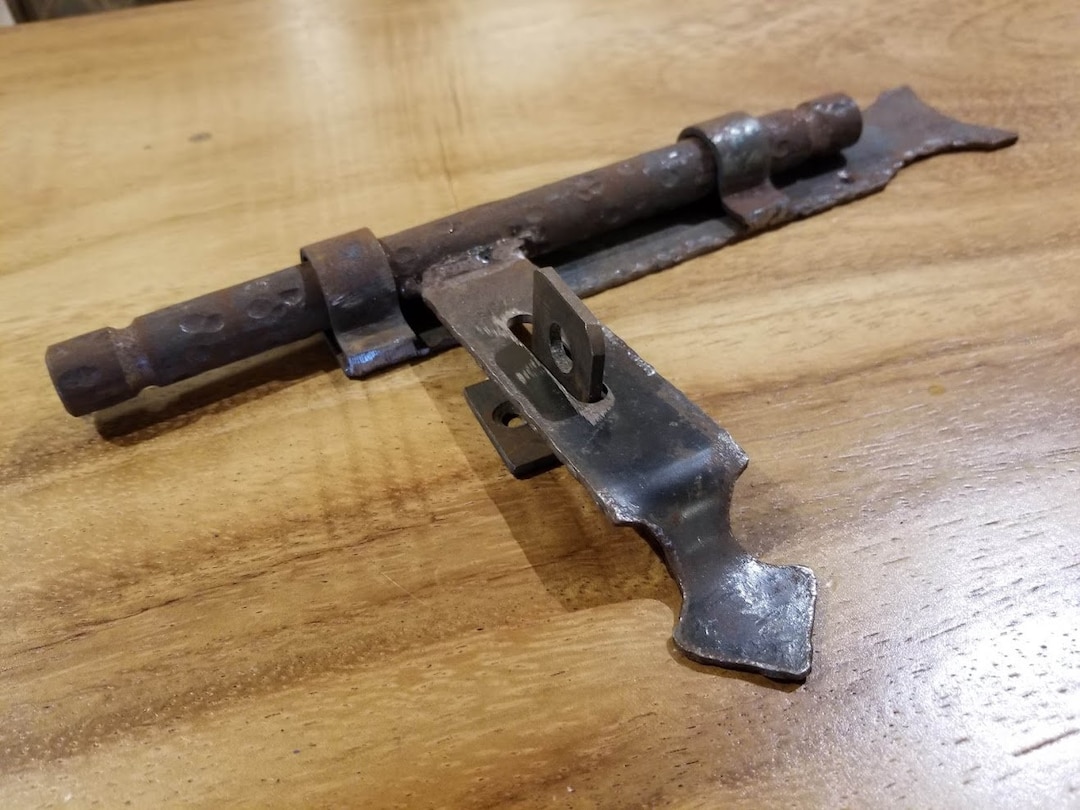 Iron Door Slide Latch With Lock Loop - 3pc - Etsy