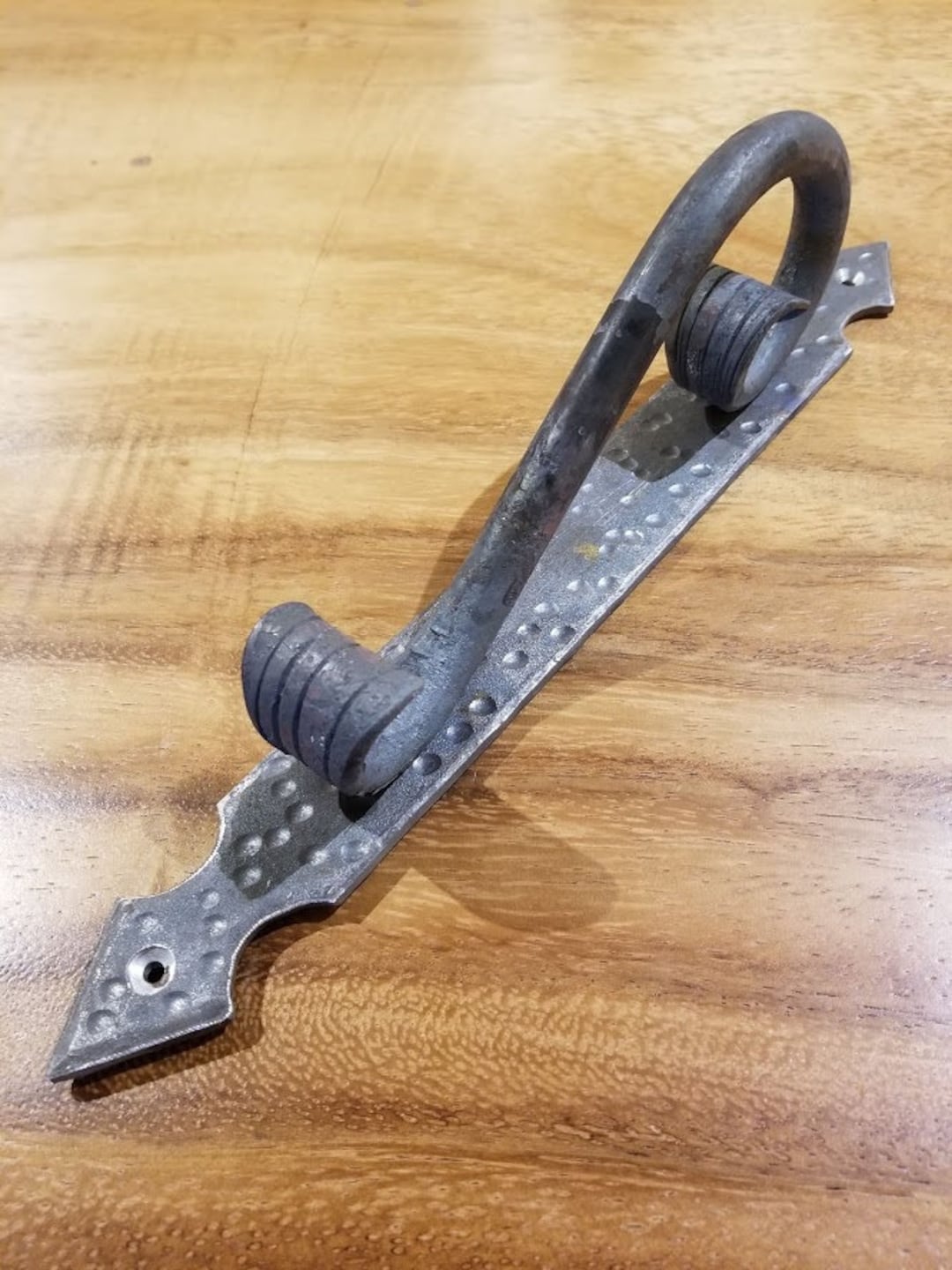 Iron Door Handle Metal Scroll Arrow - Etsy
