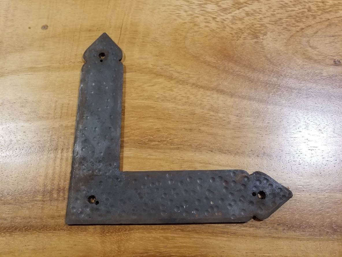 Iron L Bracket Hammered 9"x9"x2" - Etsy