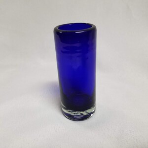 1 Hand Blown Shot Glass Cobalt Blue - Etsy