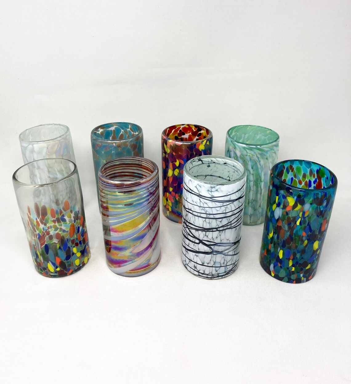 8 Assorted Glasses - Etsy