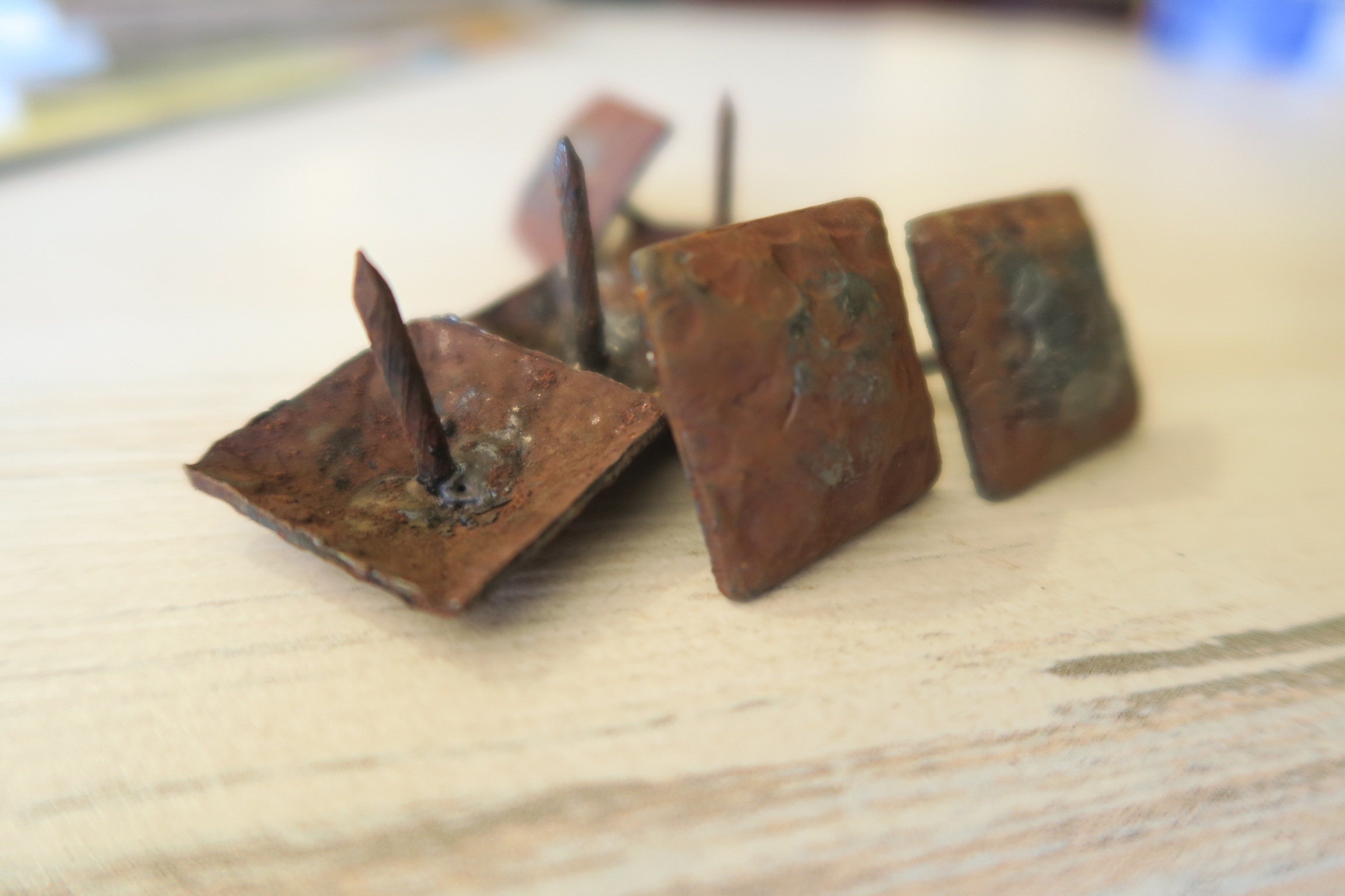 4pc. 2 Nailhead clavos Square Rustic Finish - Etsy