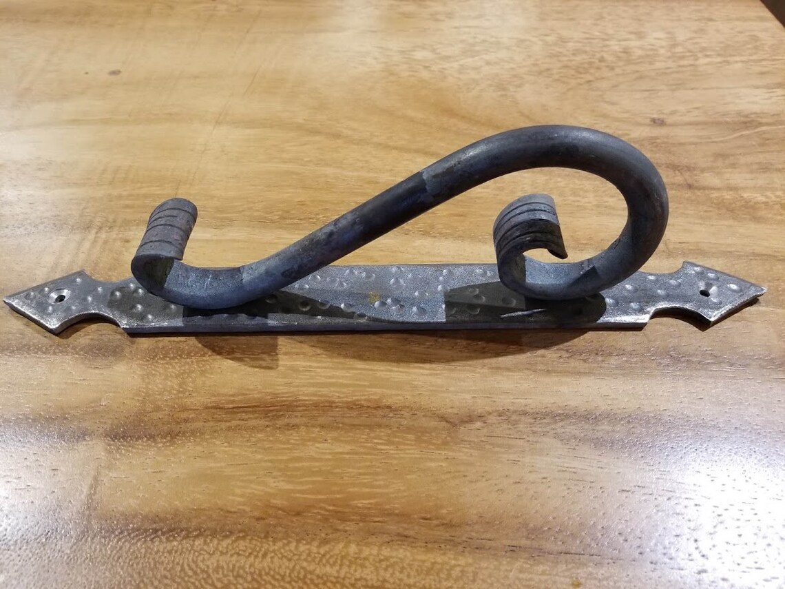 Iron Door Handle Metal Scroll Arrow - Etsy
