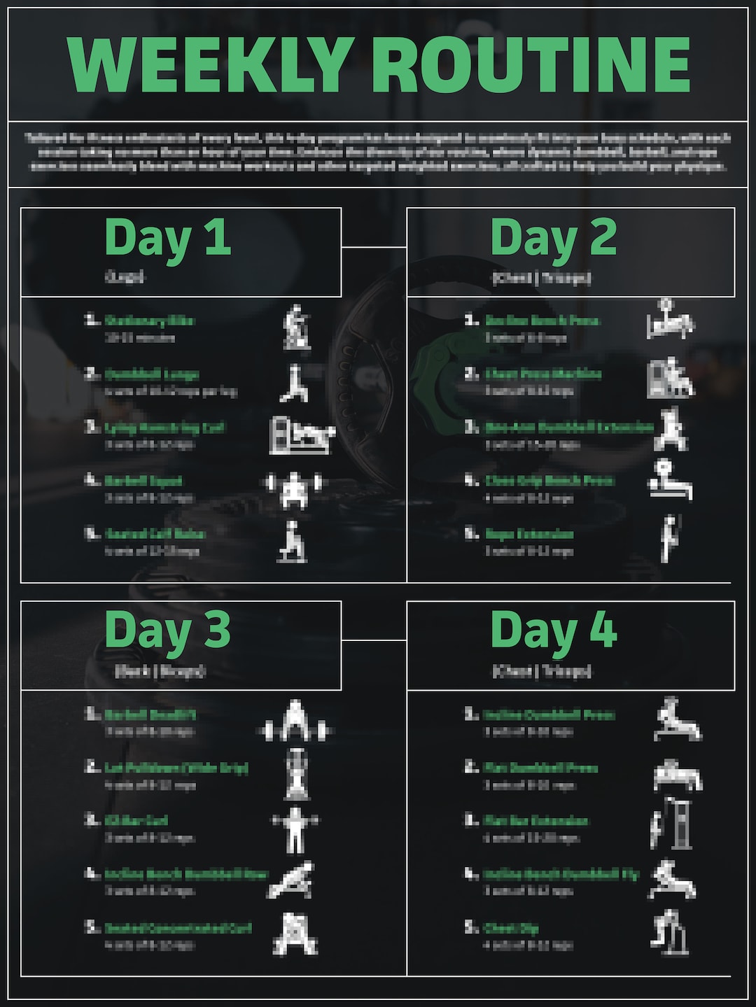 Weekly Routine Train With Purpose, Activate Your Muscles, Support Joint ...