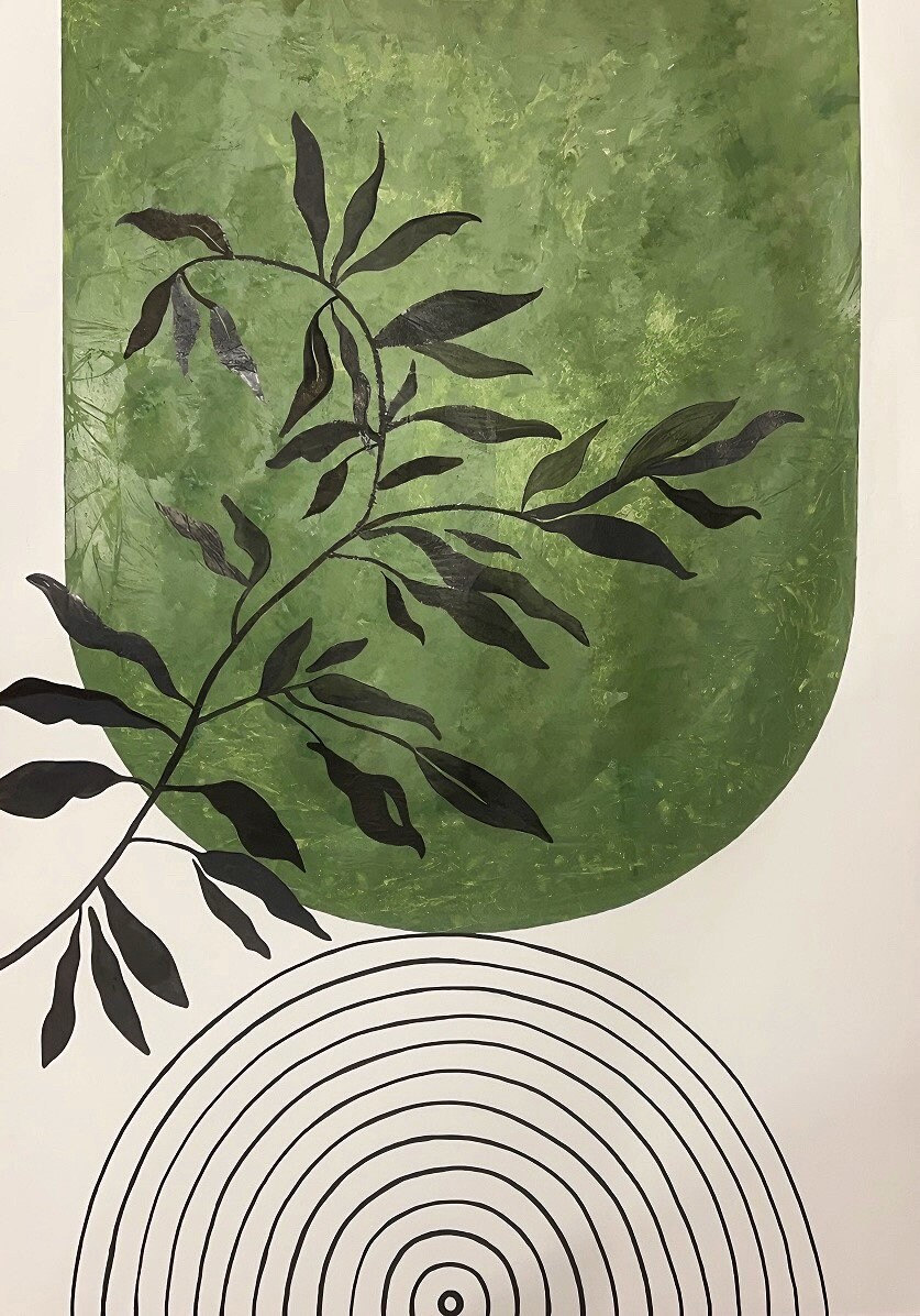 Handmade Leaves Painting Canvas /original Painting/nature Painting ...