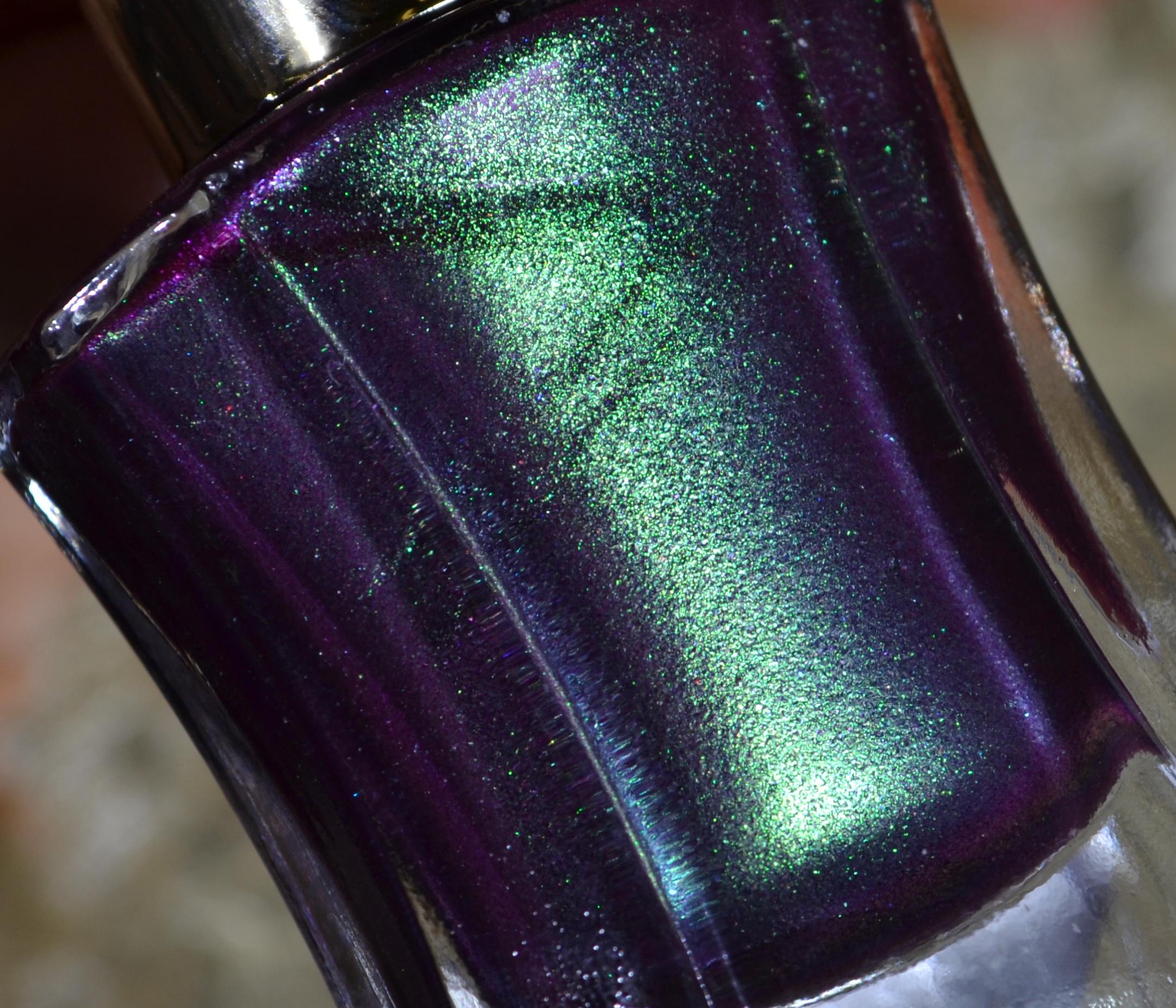 Venomous Wyrm Nail Polish - Dark Plum Purple With Emerald Green Shimmer ...