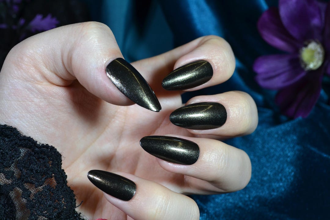 Nightmare Nail Polish - Gunmetal Black Metallic - Etsy