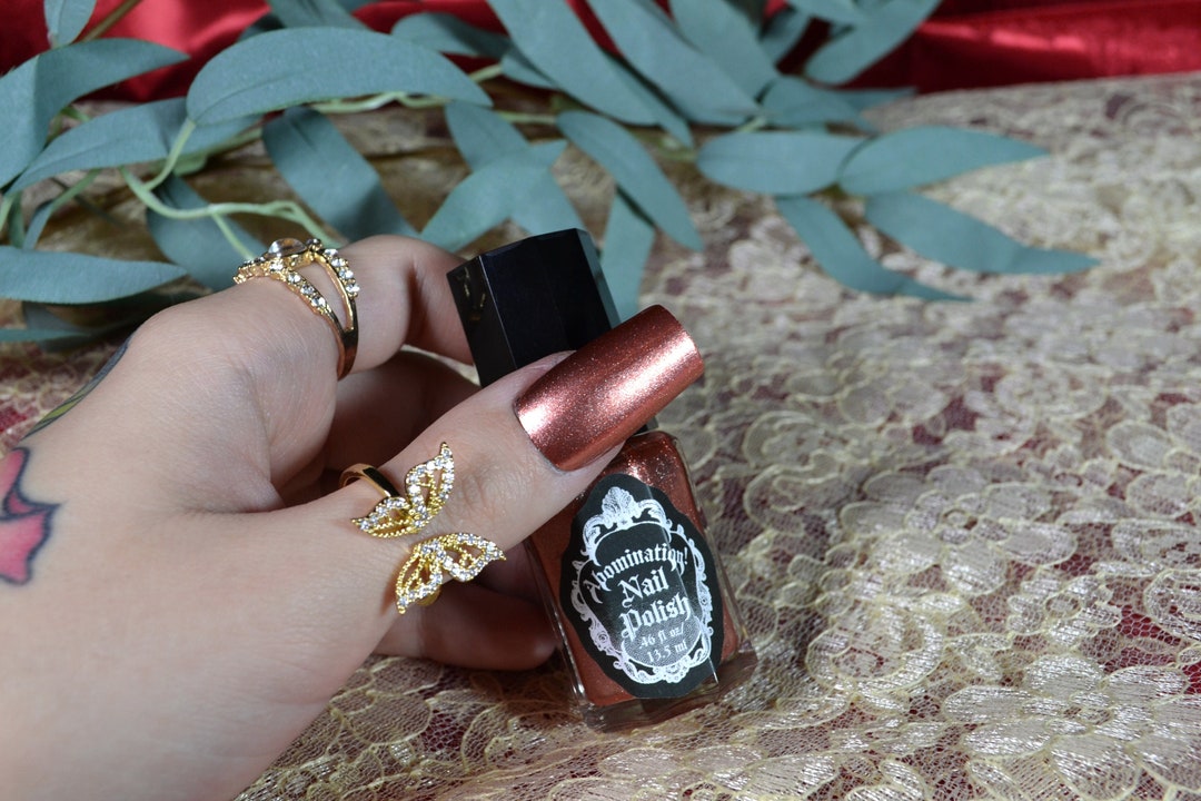 Regency Nail Polish - Rose Gold Copper Chrome Metallic - Etsy